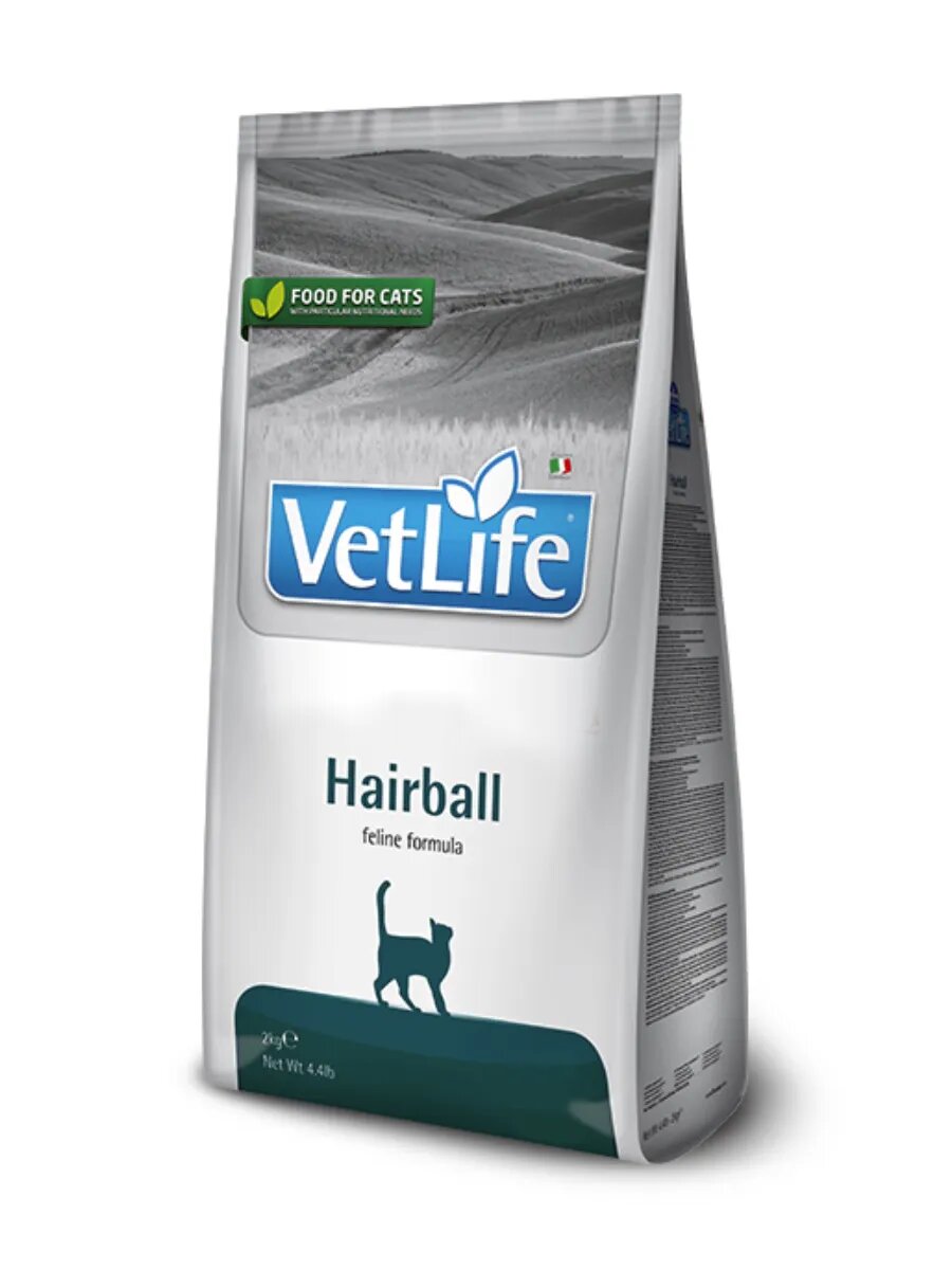 Сухой корм Farmina Vet Life Hairball (Фармина) для кошек для выведения шерстяных комочков, 2 кг