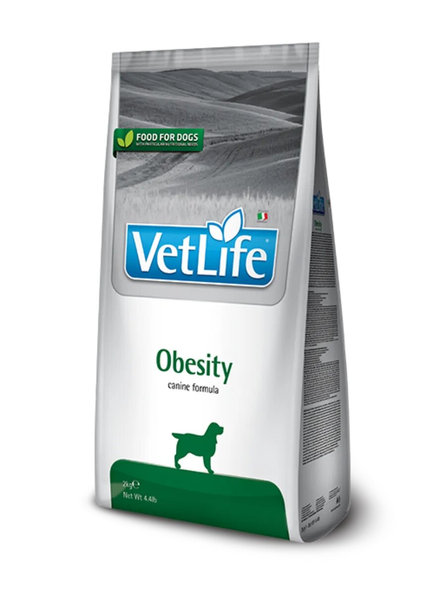Сухой корм Farmina Vet Life Obesity (Фармина) для собак снижение избыточного веса, 2 кг