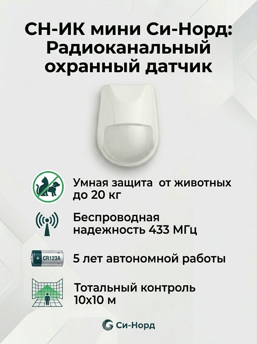 СН-ИК-Мини Датчик движения радиоканальный