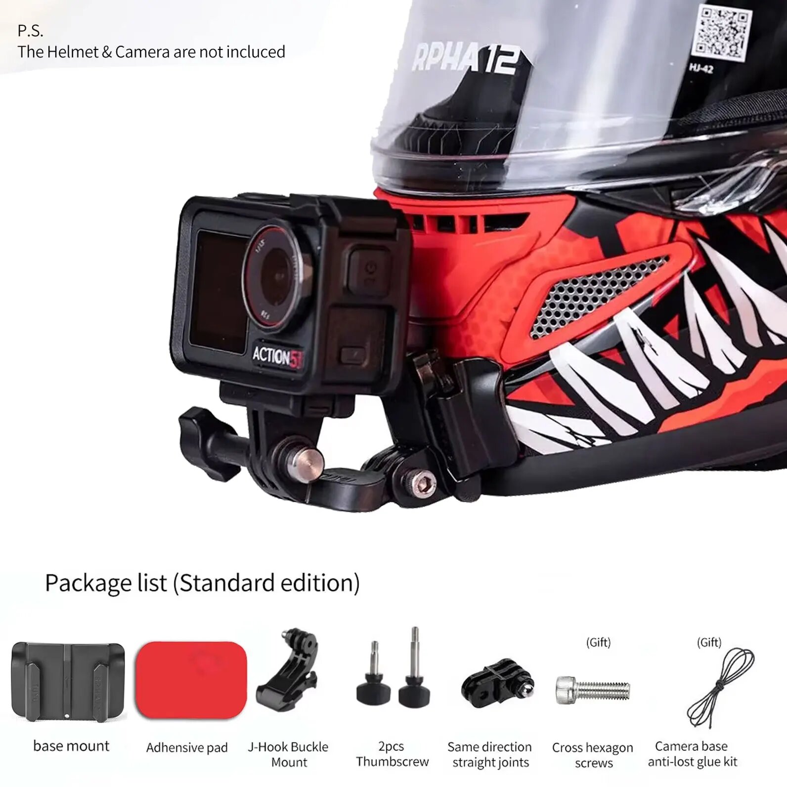 Крепление для экшн-камеры на шлем HJC RPHA12, Standard Edition