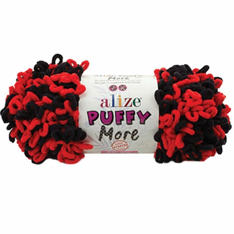 Пряжа Alize PUFFY MORE 6569 принт (2 мотка)