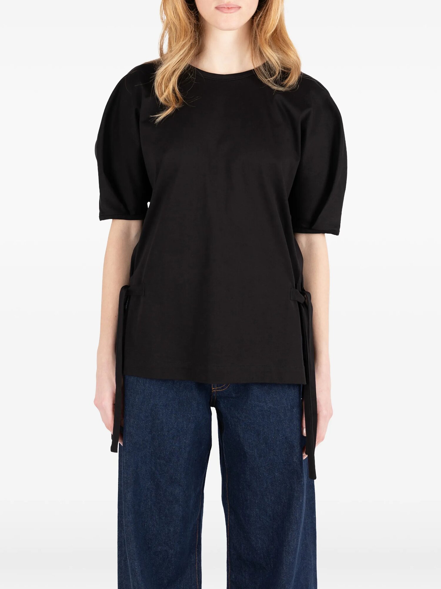 Топ Tie-detail puff-sleeve top