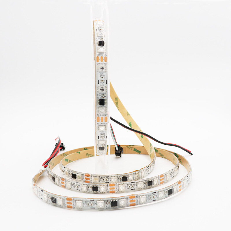 12V 5050 RGB цветная внешний IC 60 светодиодов на метр для динамических выставок