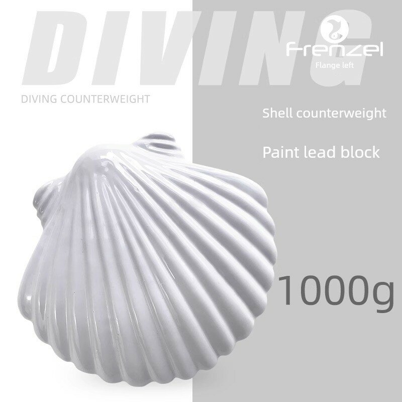 Белый ракушечный свинцовый груз для подводной охоты, 1000 г грузовой пояс для свободного погружения и сноркелинга
