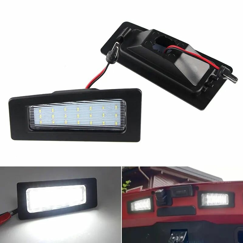 Светодиодные лампы подсветки номерного знака Canbus 6500K, 2 шт. для Mazda 3 (2014–2018) и CX-3 (2016+), без ошибок