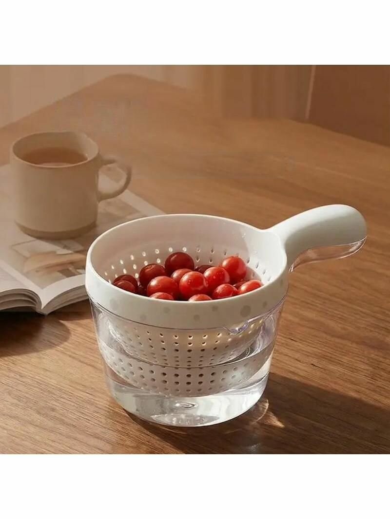 Двухслойная корзина для сушки овощей пищевого качества, Инструмент для мойки фруктов большой емкости для хранения на кухонной столешнице