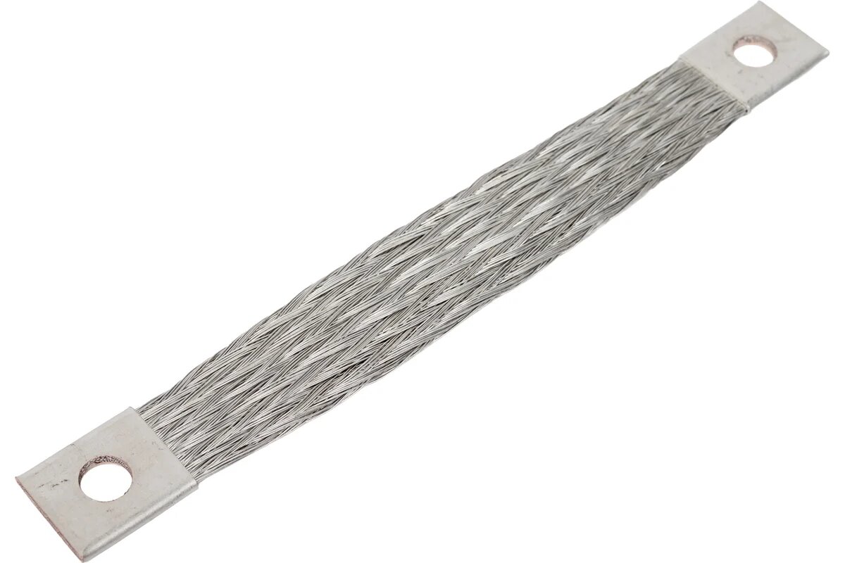 Провод заземления FORTISFLEX ПЗ 25-150 150 мм, сечение 25 мм², медь М1, олово‑висмутовое лужение, кольцевой наконечник, гибкий шлейф, размер винта M8, упаковка 10 шт.