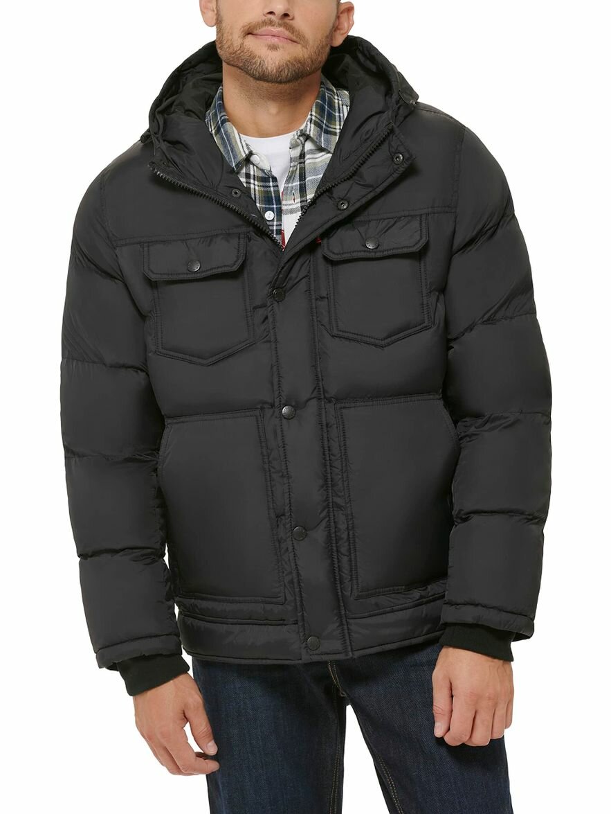 Куртка Men Heavyweight Mid-Length Hooded Military Puffer Jacket