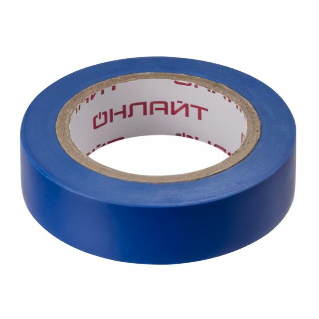 Изолента онлайт, 0.13х15 мм, синяя, 10 м