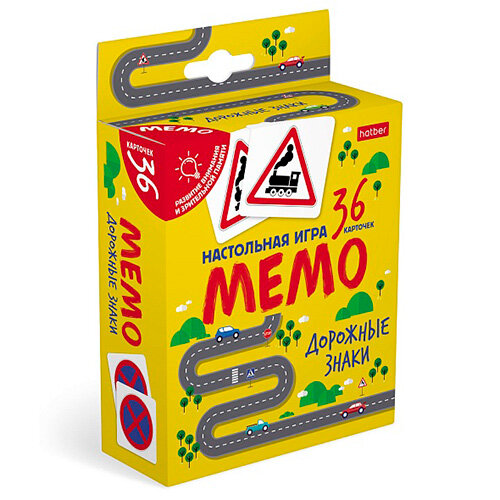 Развивающая настольная игра "Мемо Дорожные знаки" 33907 "Hatber"
