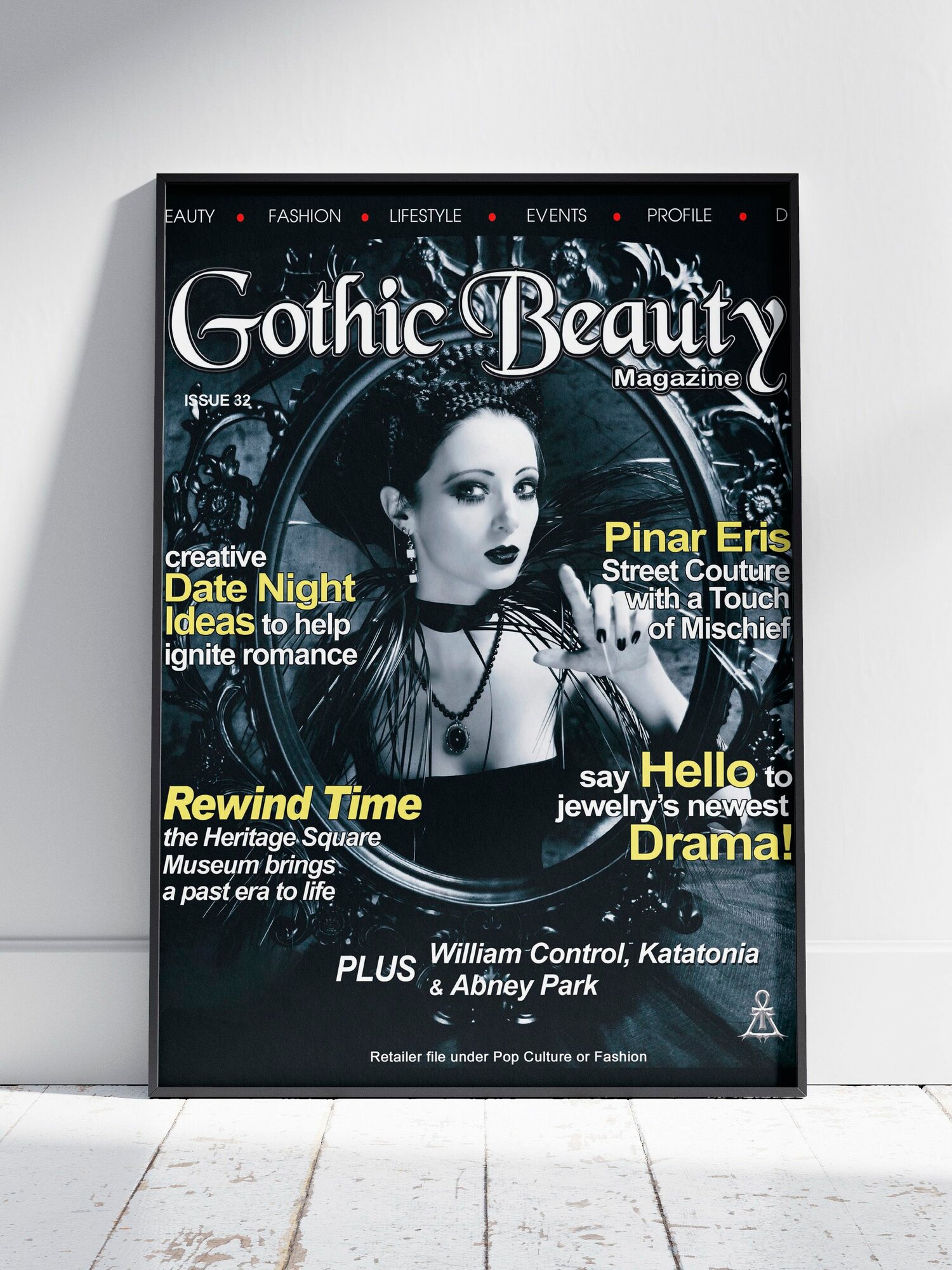 Плакат на стену для интерьера Стиль Готика (Gothic Style 5) - Постер по моде и эстетике формата A4 (21x30 см)
