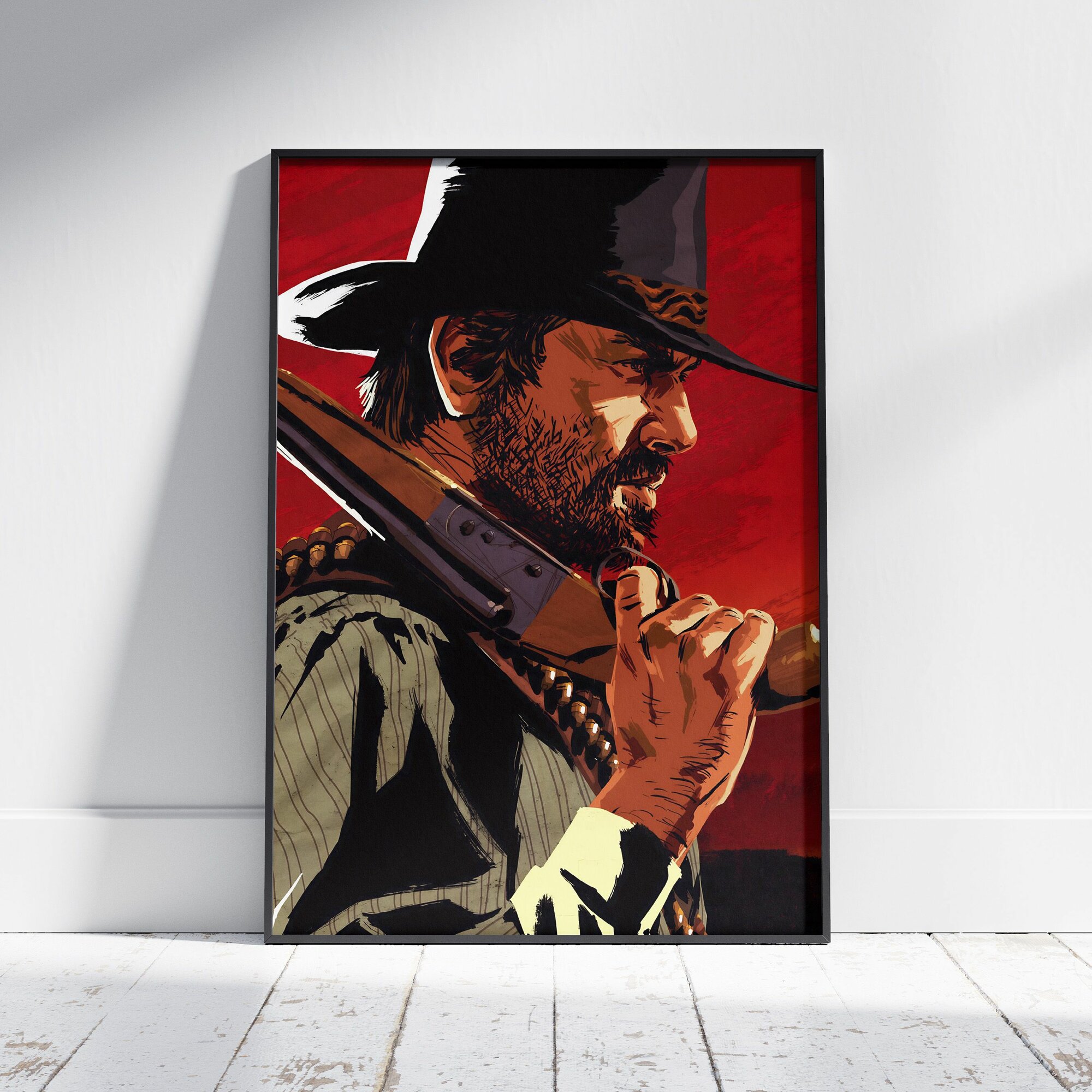 Плакат на стену для интерьера Red Dead Redemption 2 (Артур Морган 9) - Постер по игре формата А4 (21x30 см)