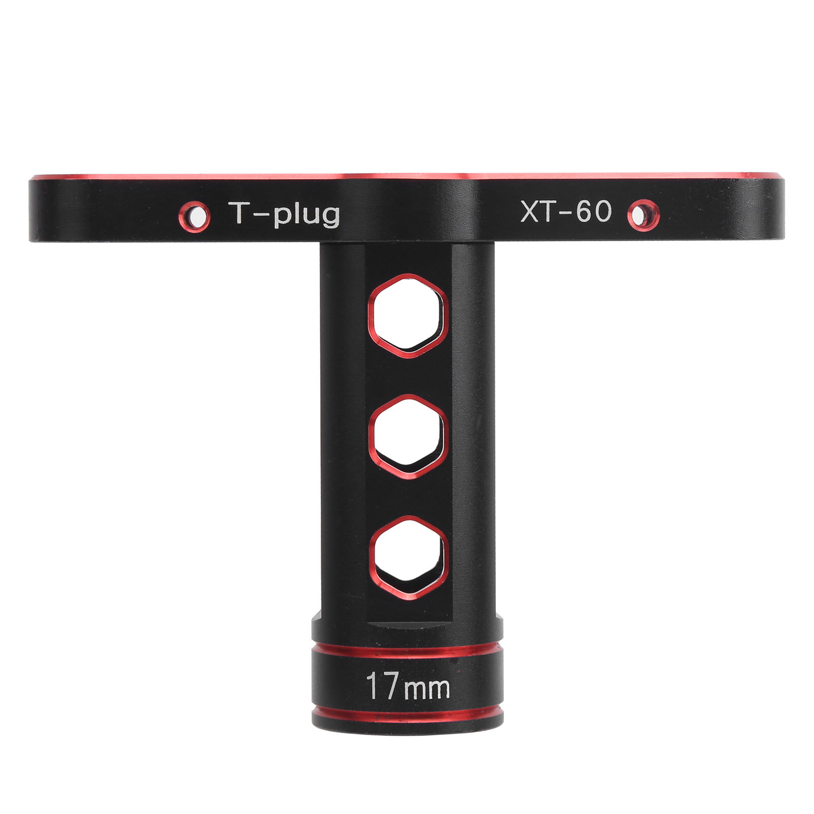 Алюминиевая шестигранная гайка 17мм с инструментом, красная