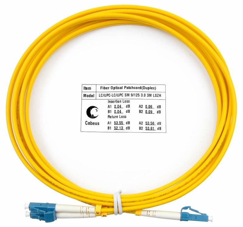 Шнур оптический FOP(d)-9-LC-LC-3m duplex LC-LC 9/125 sm 3м LSZH Cabeus 7345c