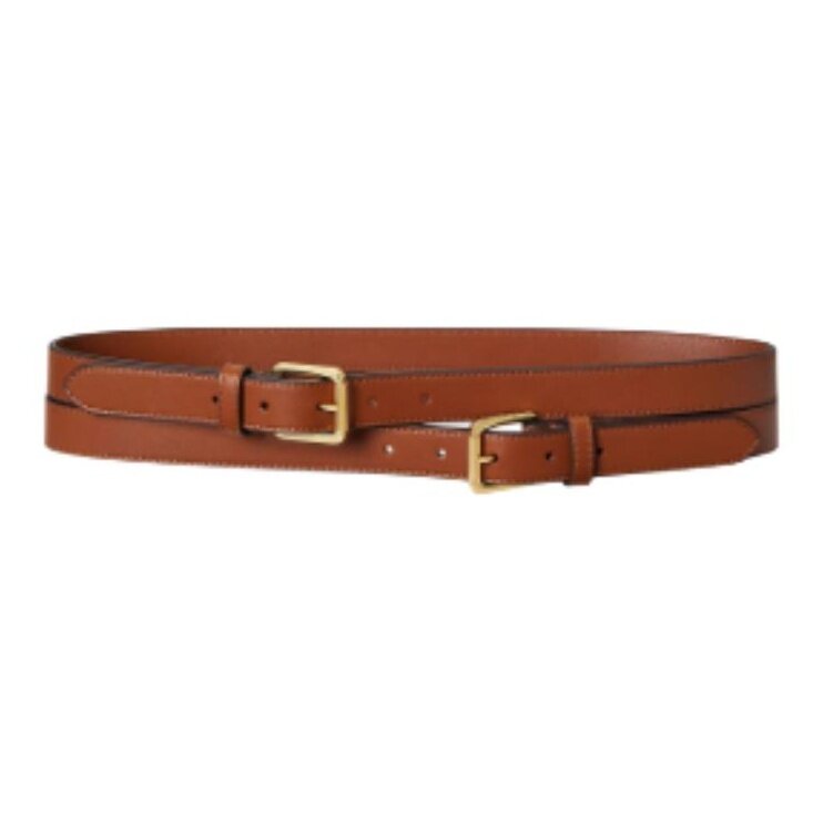 Polo Ralph Lauren Ремни из коровьей кожи Женские 200 Коричневый Желтый Ширина 5 см 84cm