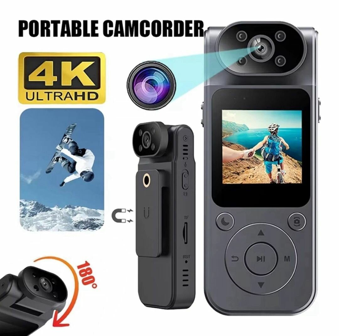 Экшн-камера 4k Wi-Fi, Спортивная мини-видеокамера 4k, 2k, Full-HD1080P и ЖК-экраном