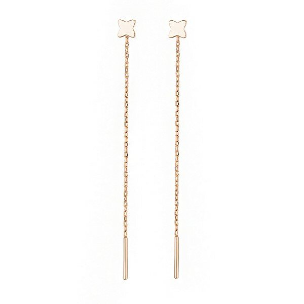 Серьги цепочки JEWELIN, красное золото, 585 проба