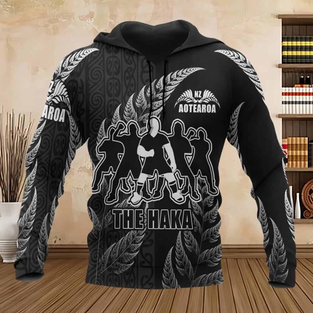 New Zealand Ora Silver Ferns Rugby Hoodie Черный, 4XL, S50LM2483