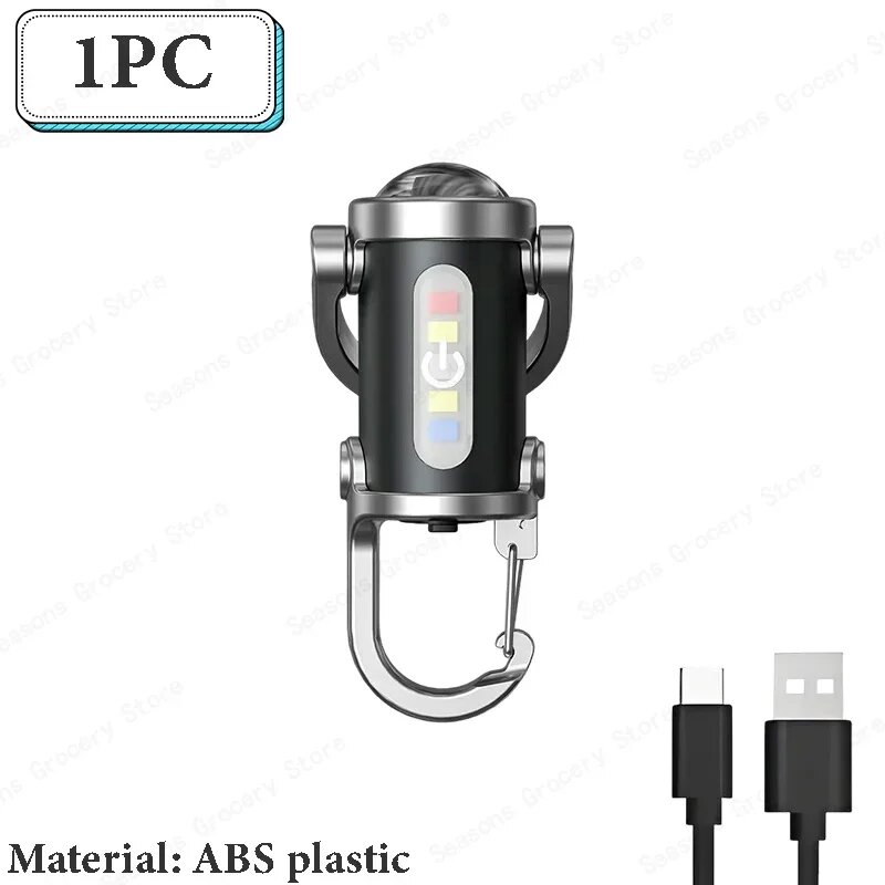 COB светодиодный фонарик-брелок USB перезаряжаемый