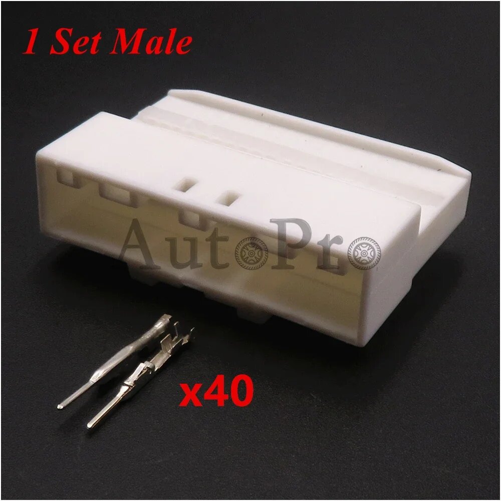 Разъем автомобильный 1Set Male x40, 1318389-1, 1674312-1, Цвет: Follow me cheaper