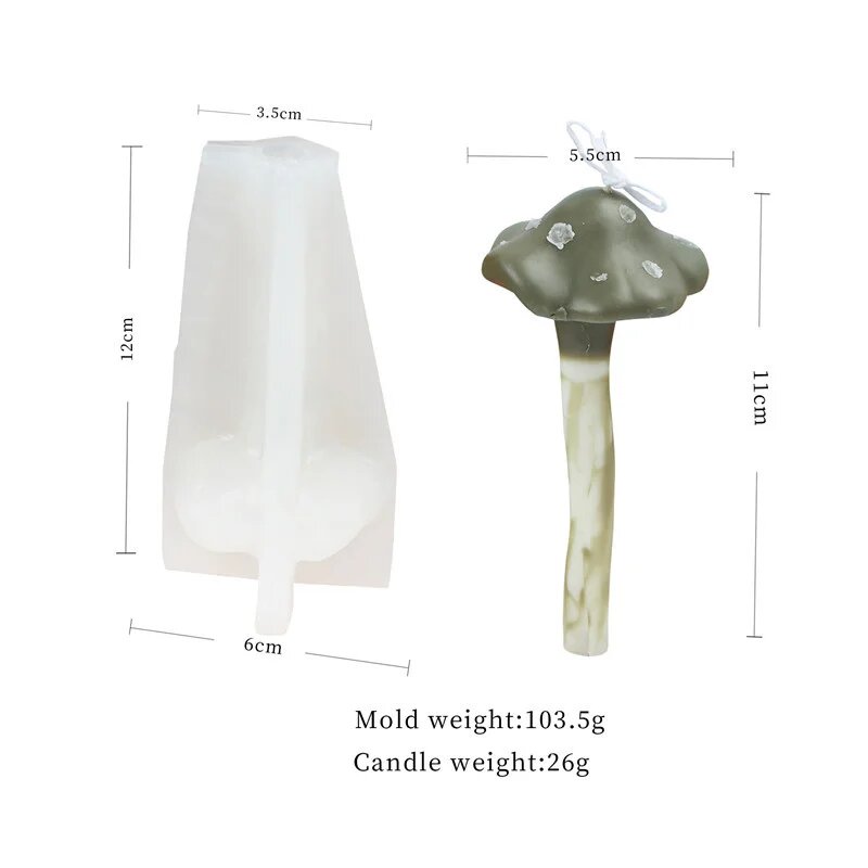 Силиконовые формы для свечей грибы Mold-3