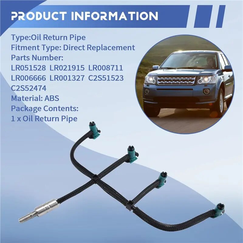 Топливный шланг обратки топлива OB-LR021915 LR051528 для Land Rover Freelander 2 2.2 TD4 с алюминиевой головкой