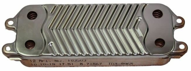 Теплообменник ГВС (18104), 12 пл, Protherm/Vaillant 24 кВт, Protherm 0020059452, 0020020018, старая версия, с ушками