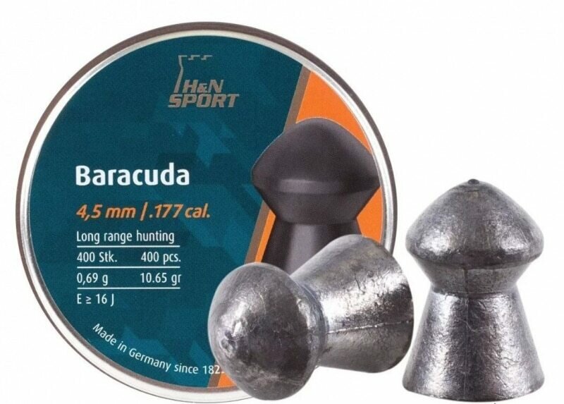 Пульки HN Baracuda калибр 4,5 мм, 0,69г 400 шт