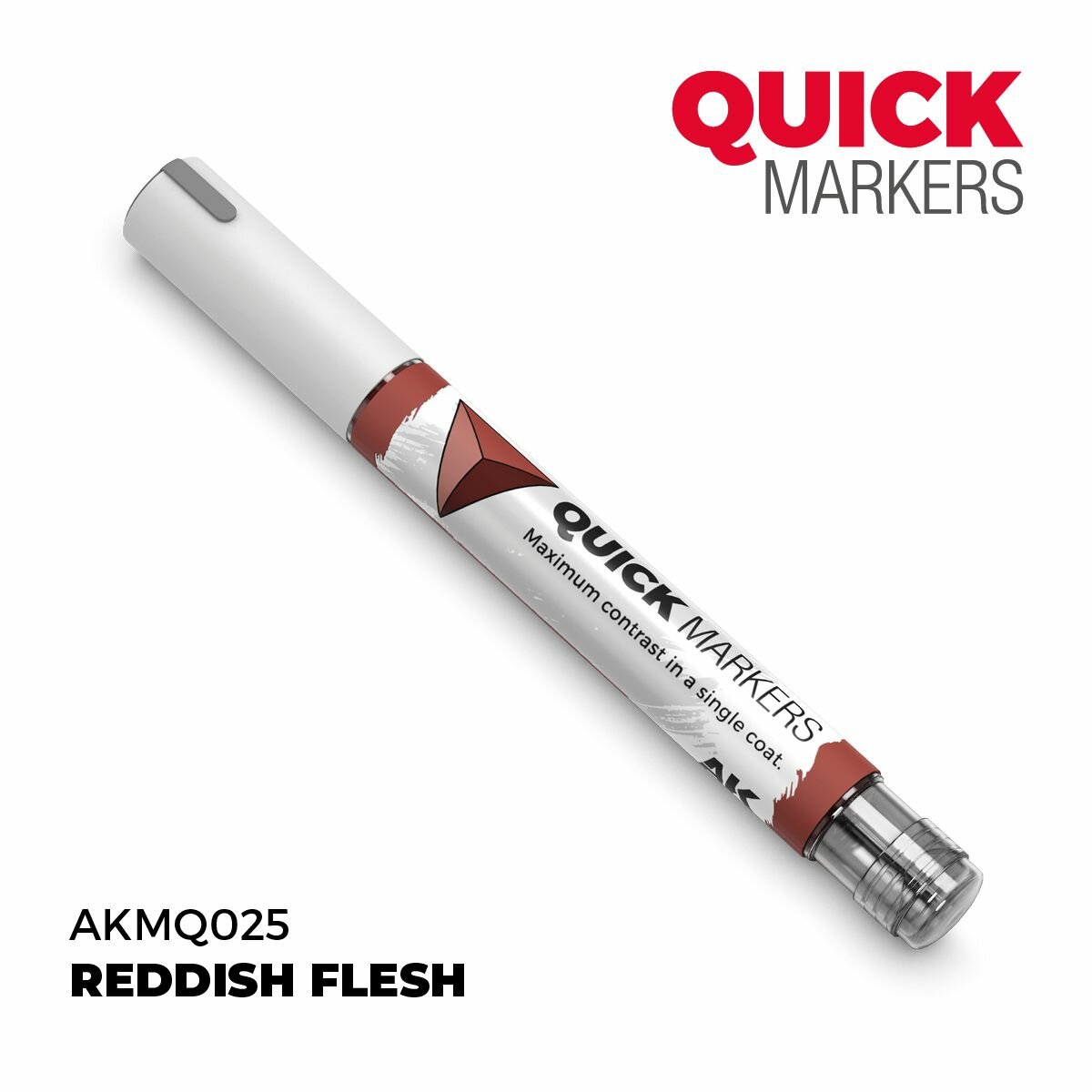 Акриловый маркер с кистью AK Interactive Quick Markers - Reddish Flesh