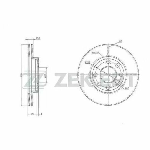 Диск тормозной ZEKKERT bs5034