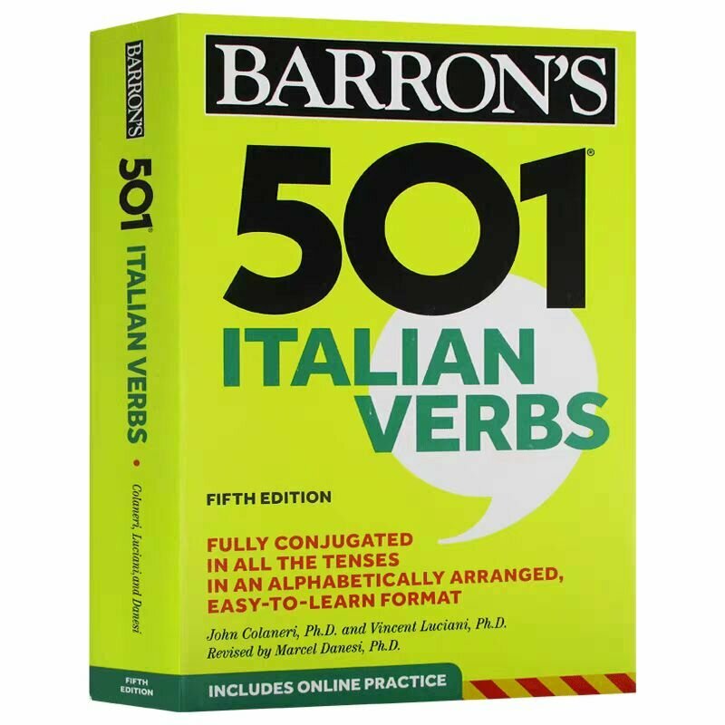 Книга Barron's 501 italian verbs, мягкий переплет, пухлая бумага, 2020