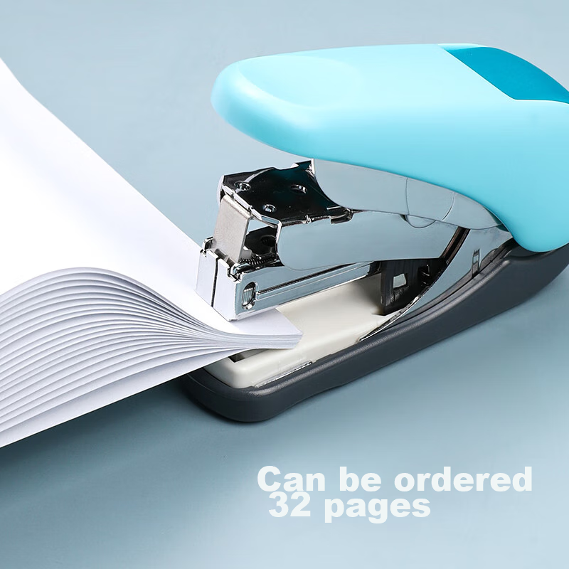 PLUS Mini Easy-to-Use Stapler for Office and Student Stationery, Handheld Stapler for Effortless Binding, Small Size Can Bind 32 Pages ST-010VNH Green
