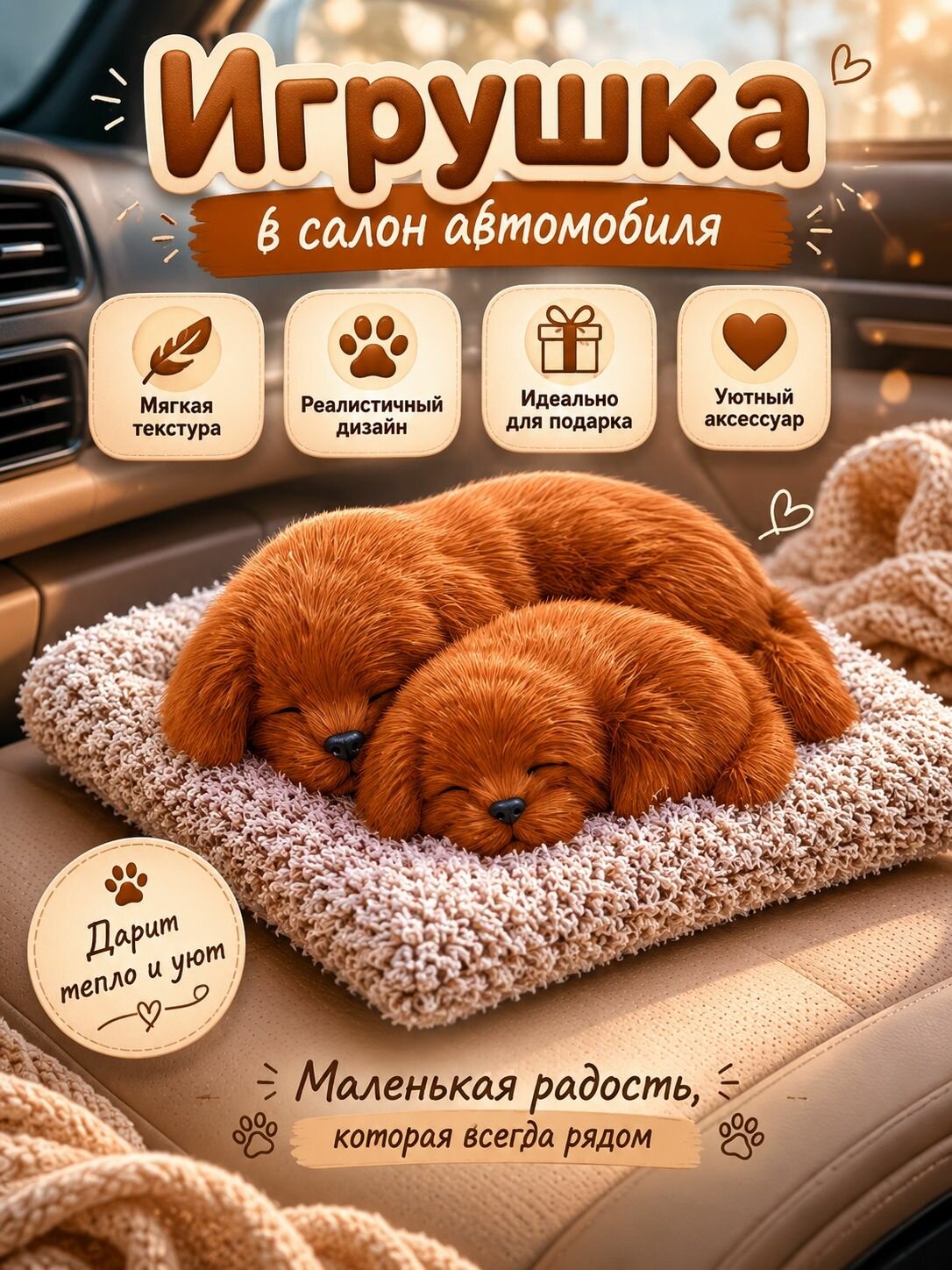Игрушка в салон автомобиля Собака (большая)