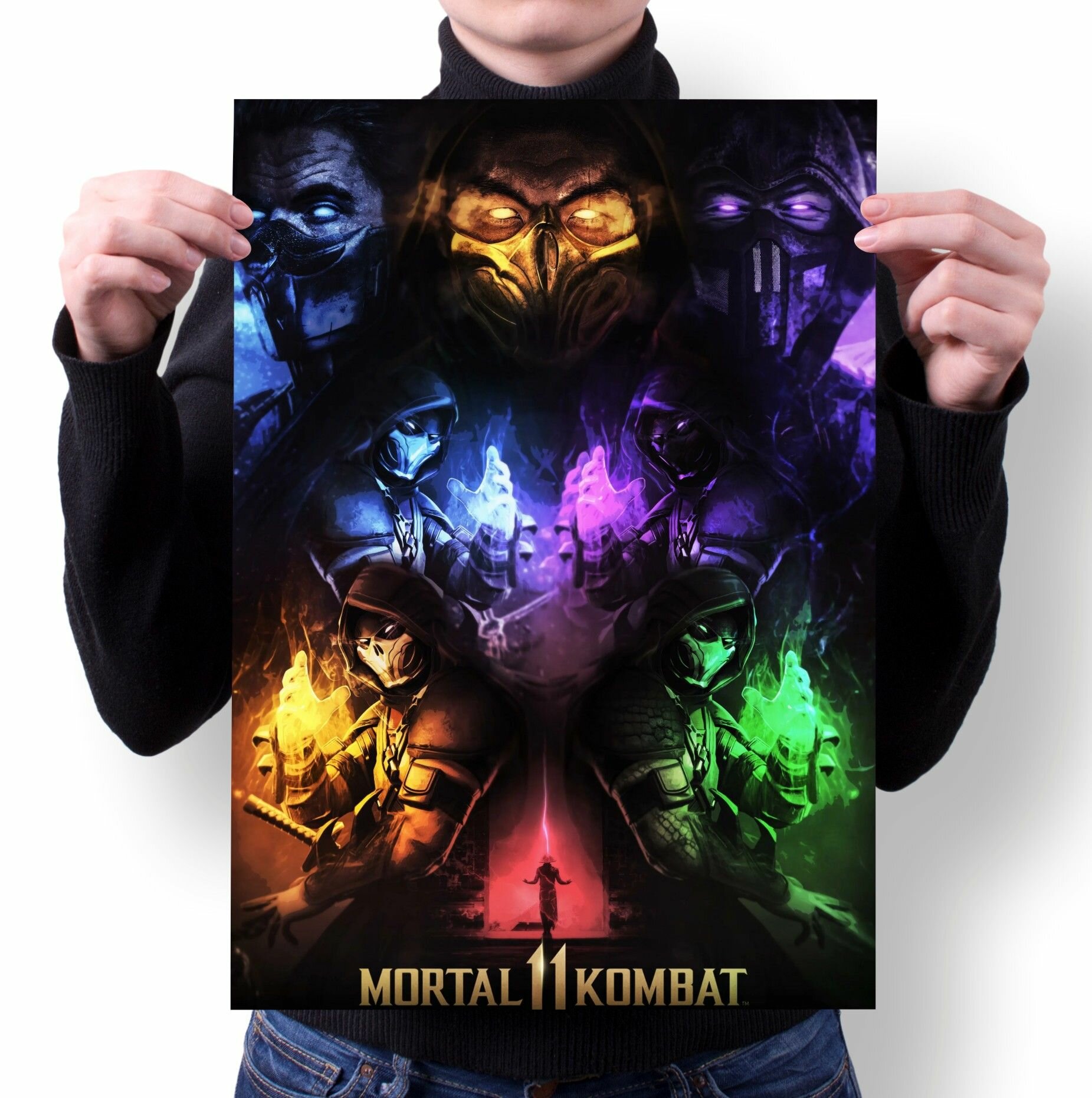 Плакат формата А3 с принтом "Мортал Комбат", Mortal Kombat