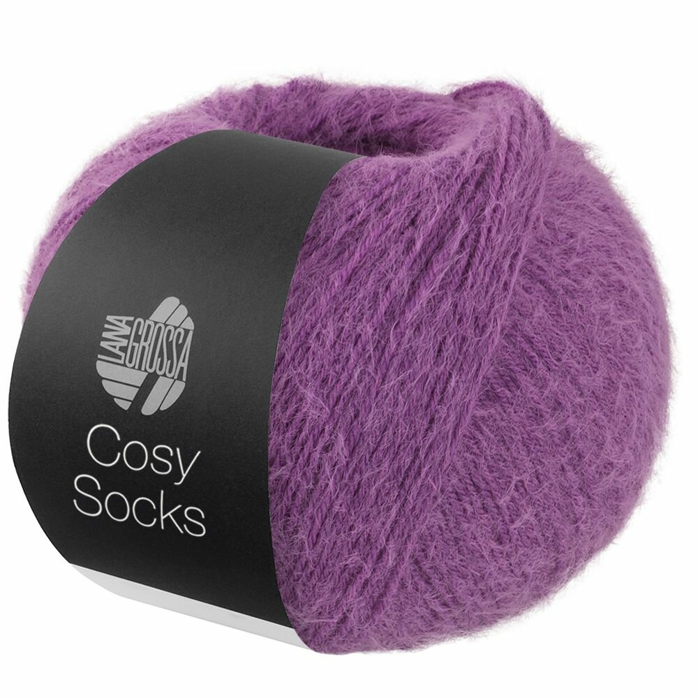 Носочная пряжа Lana Grossa Cosy Socks MW 100 (22 Фиолетовый/Violett) 2 мотка по 100 г/400 м