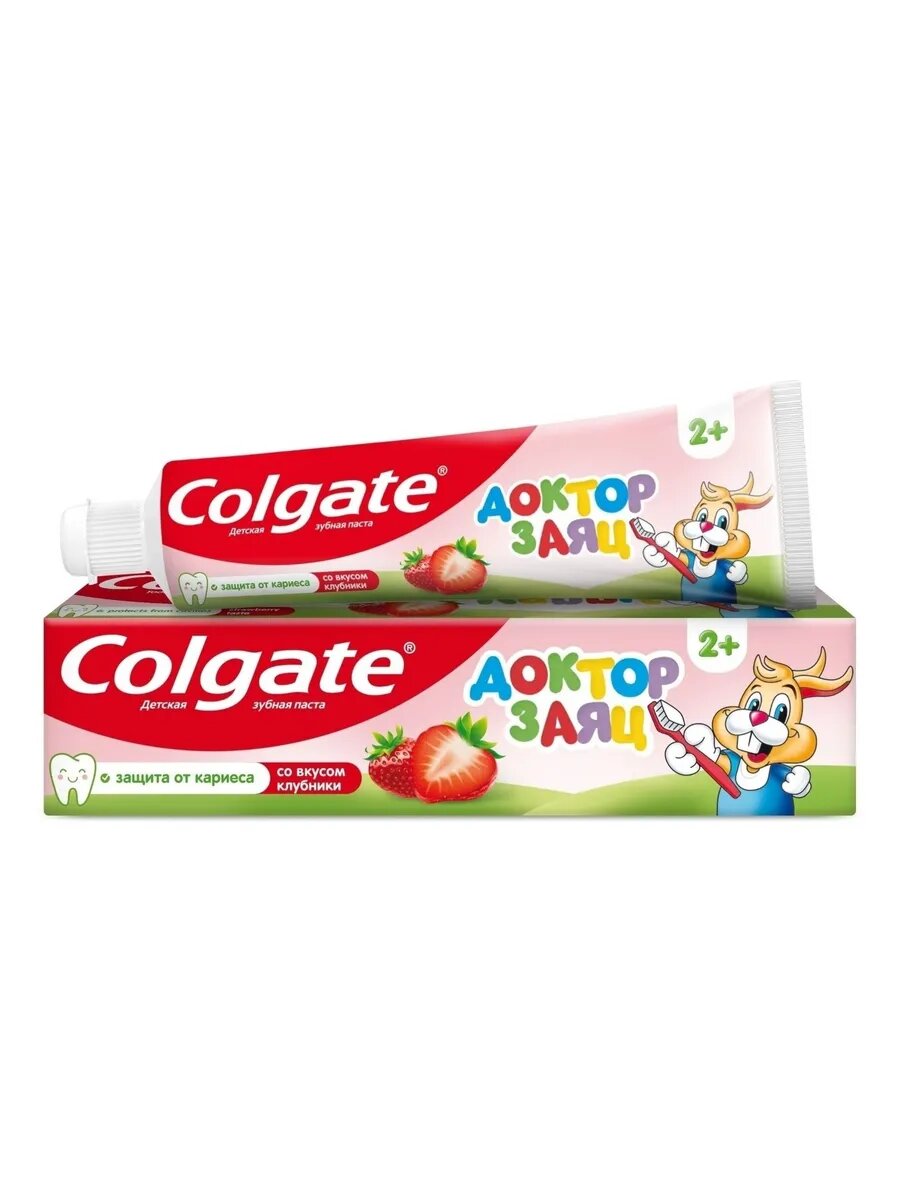 Зубная паста детская Colgate Доктор заяц клубника 66 г