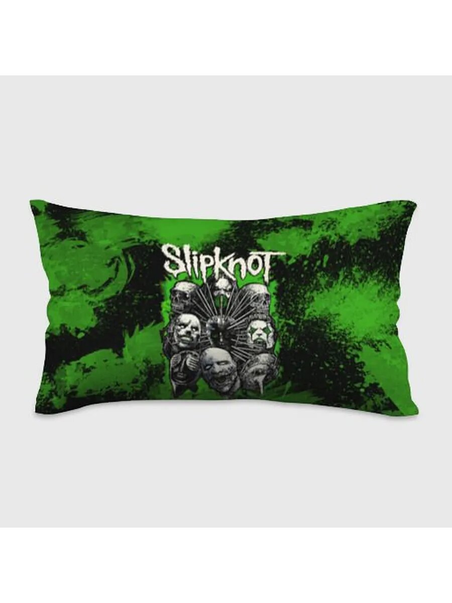 Slipknot guys heads green Подушка