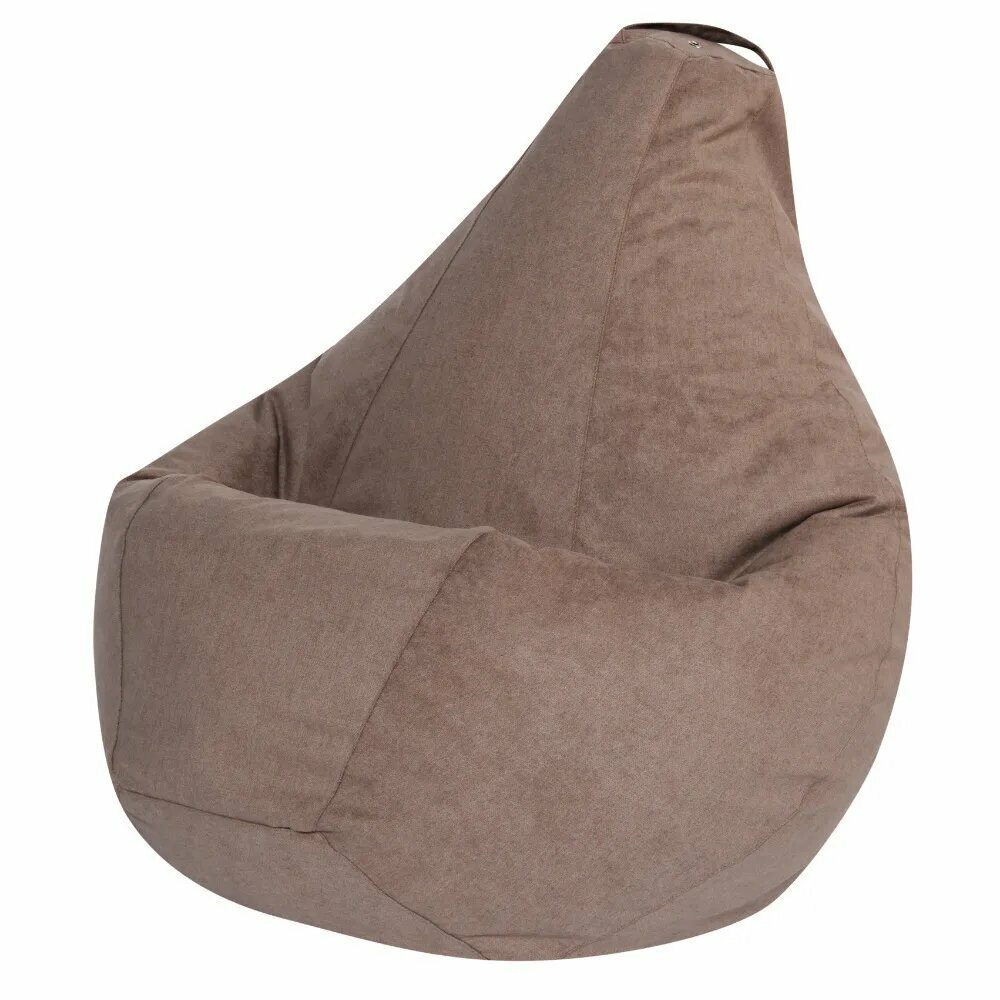 Bean-Bag Кресло-мешок Груша, Велюр натуральный, Размер XXXXXL, бежевый