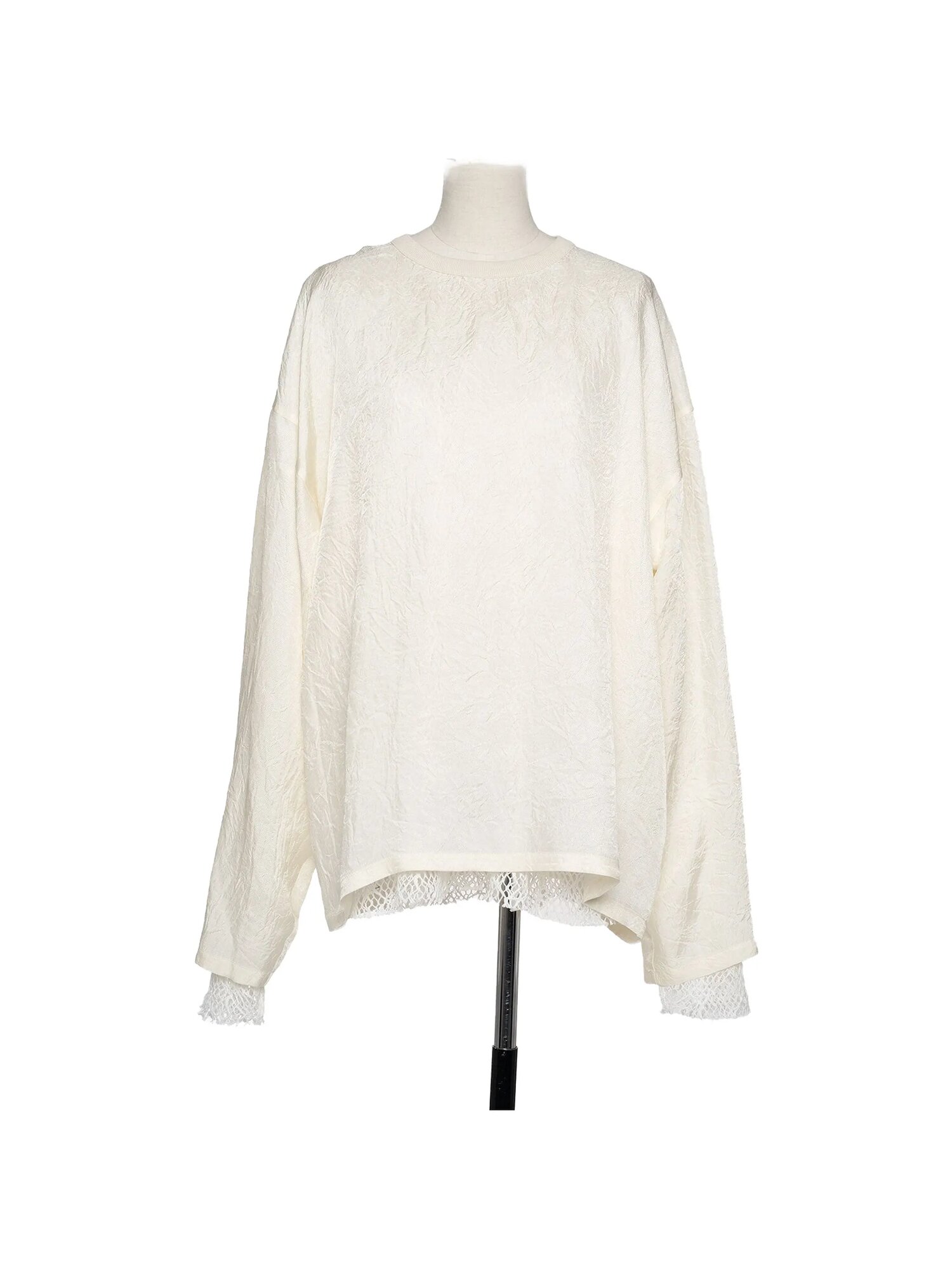 Топ Spiderweb lace-trim long-sleeve top