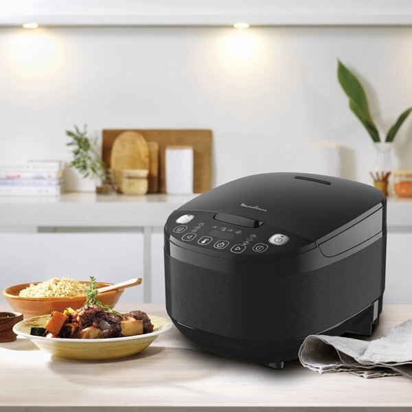 Мультиварка Moulinex "Simply Cook Plus" MK622832, 3D-нагрев, антипригарное покрытие, чёрная — фото 1