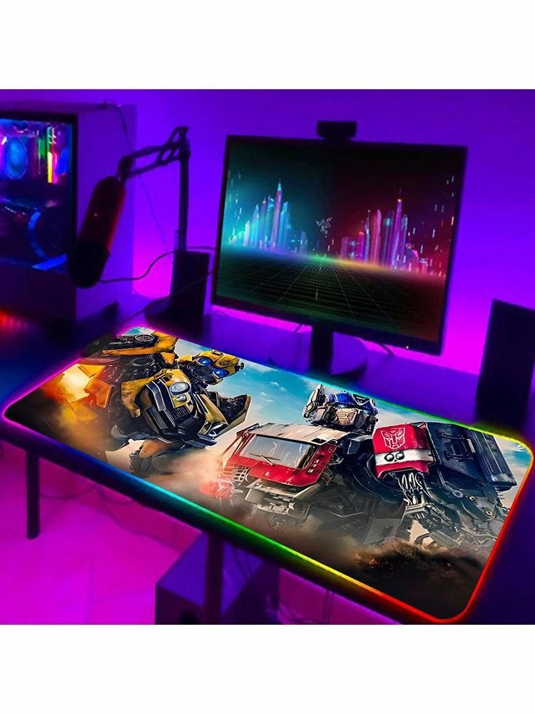 Transformers Коврик для мышки, XXL, желтый, серый желтый серый большой