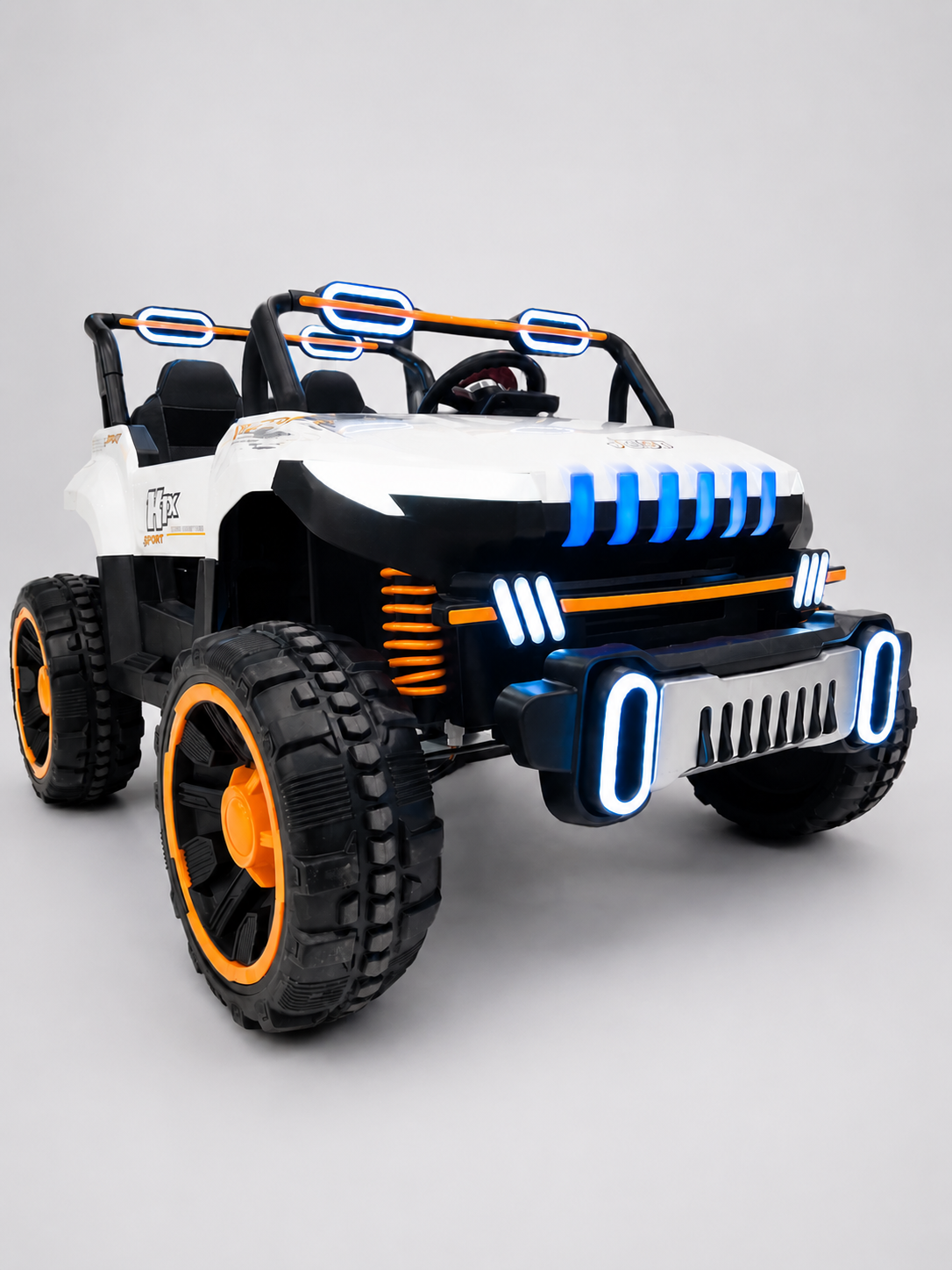 Двухместный детский электромобиль ABM-8688, аккумулятор 12V10Аh, от 3х до 8 лет, белый