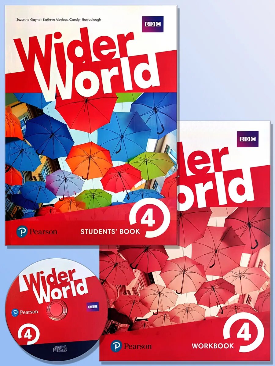 Wider World 4 комплект с CD ( учебник, рабочая тетрадь, диск )