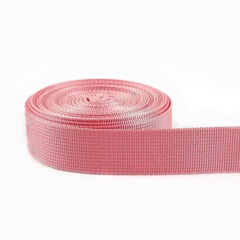 Meetee нейлоновая лента 20-38 мм 5 м Pink, 20mm