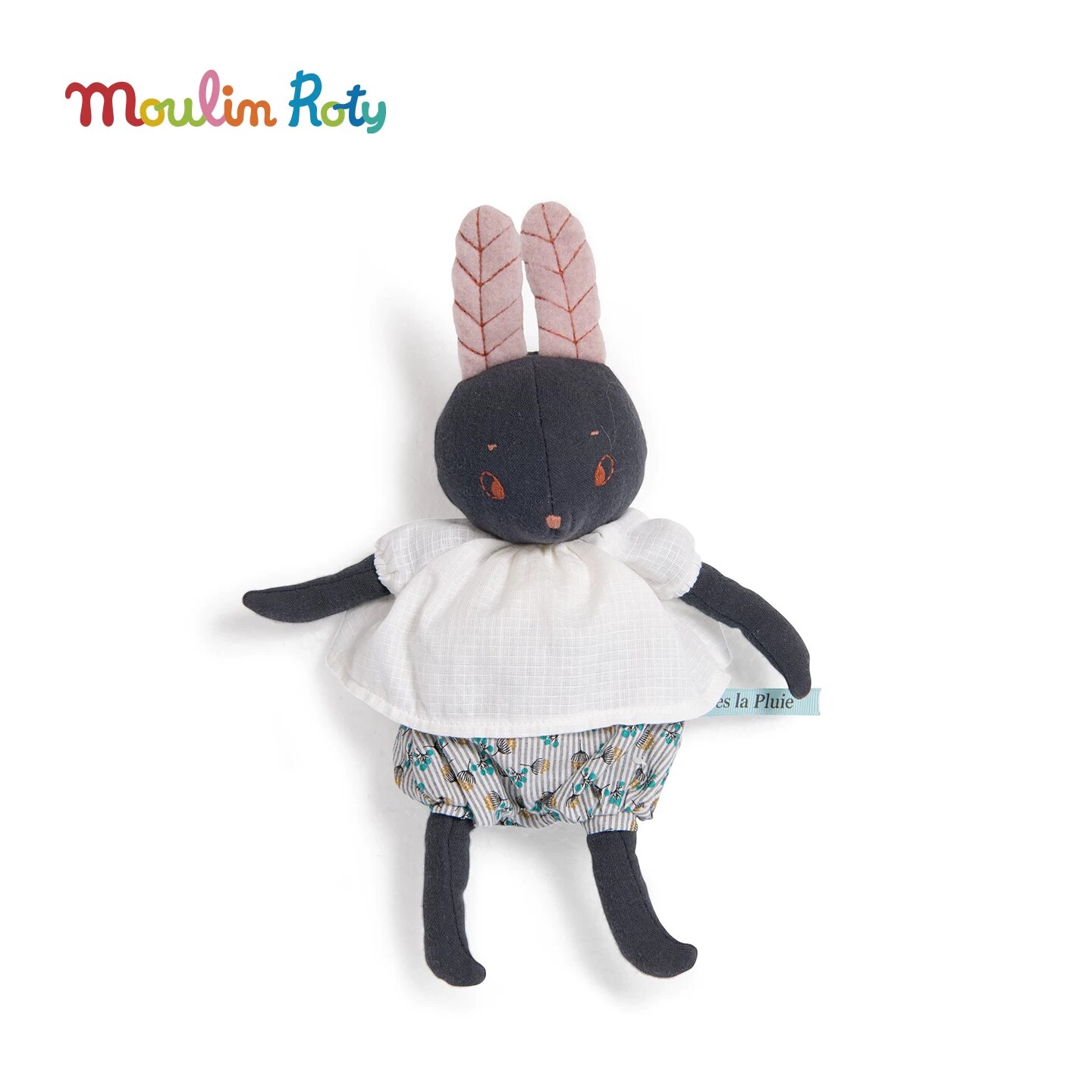 Moulin Roty Rainy Day Луна Заяц Плюшевая Игрушка Детский Компаньон Нежная Мягкая Игрушка 18см