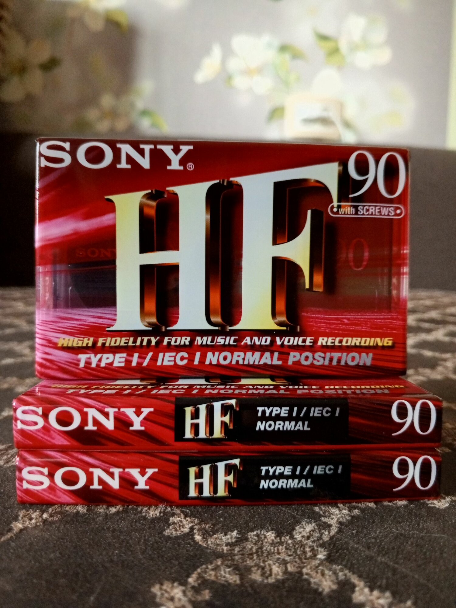 Аудиокассета Sony HF90 2001 г.(рынок Европы,1 шт)