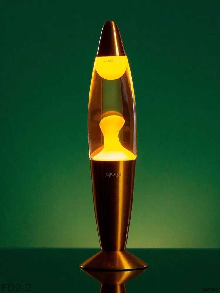 Лава лампа Amperia Rocket Golden (35 см) золотистая, настольная