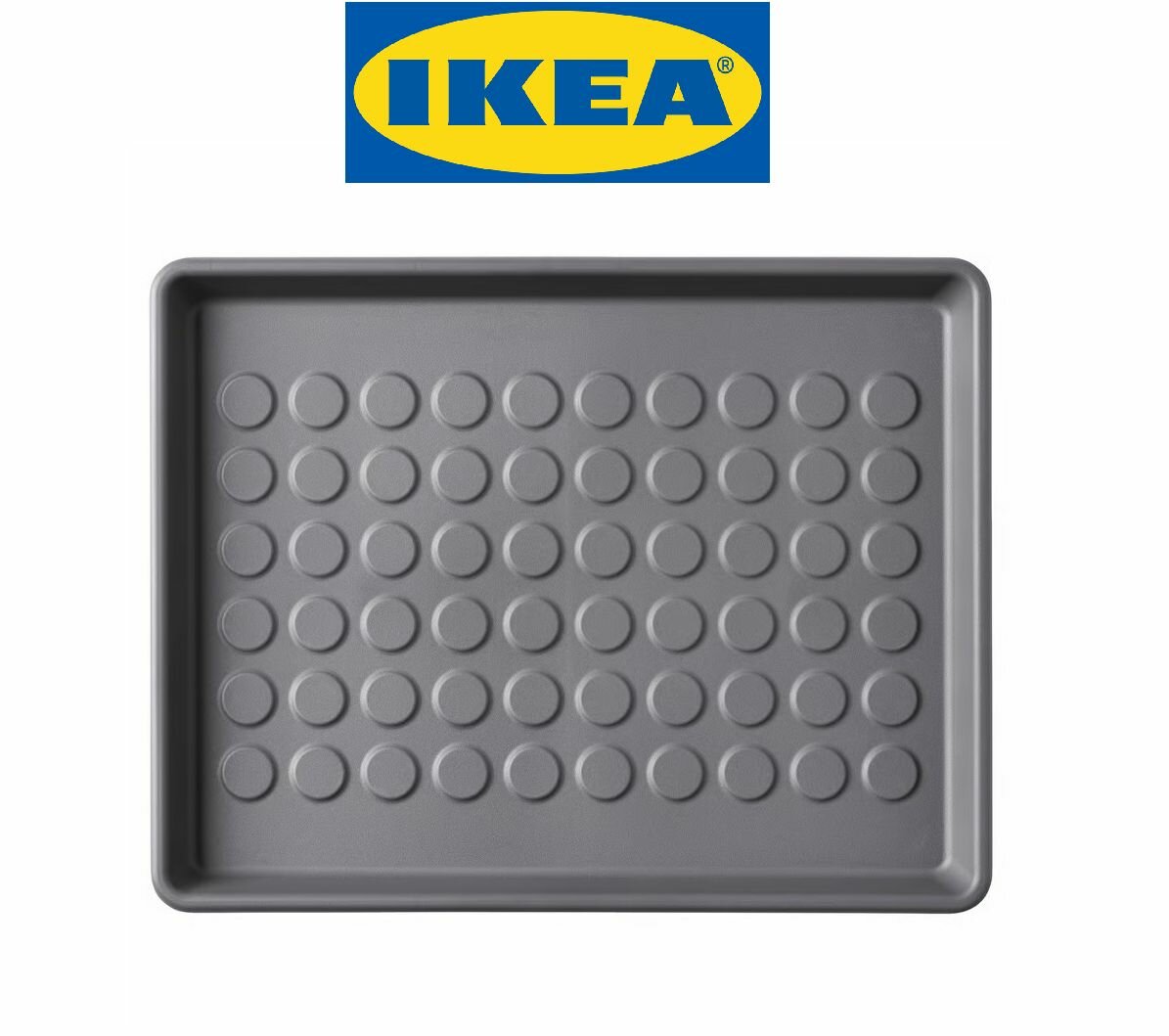 Поддон для обуви IKEA BAGGMUCK икеа баггмукк, коврик для обуви, антрацит, полипропилен, длина 46 см