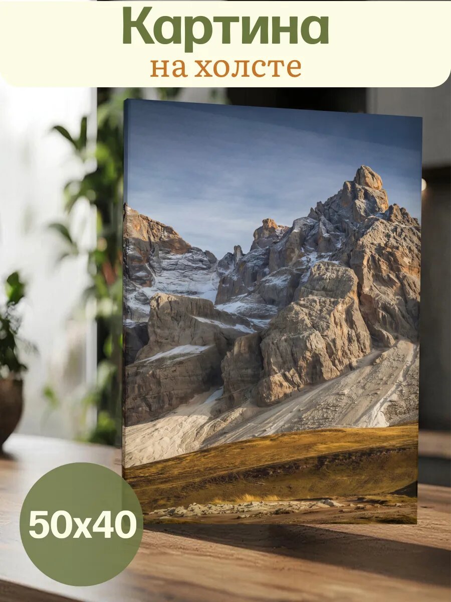Картина 40х50 Природа Река Горы Эстетика Пейзаж Зелень