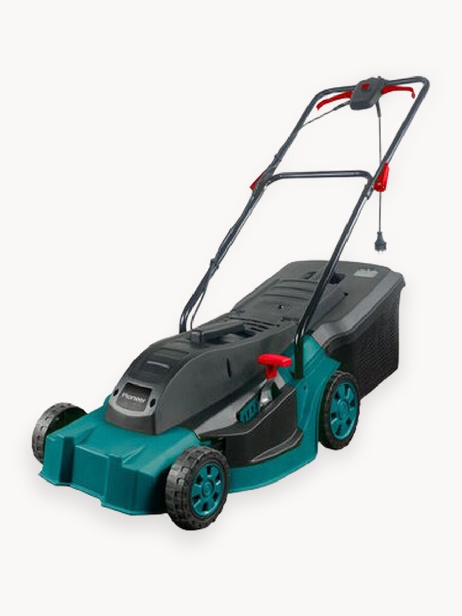 Газонокосилка с травосборником 45 л Pioneer LM-1640-01, 5 уровней высоты скашивания, ширина скашивания 40 см, 1600 Вт